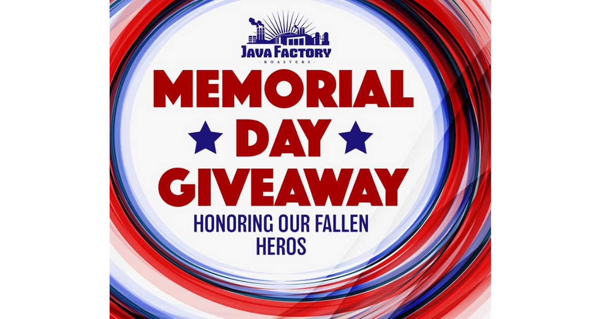 Java Factory Roasters Memorial Day Giveaway - The Freebie Guy® ️️️