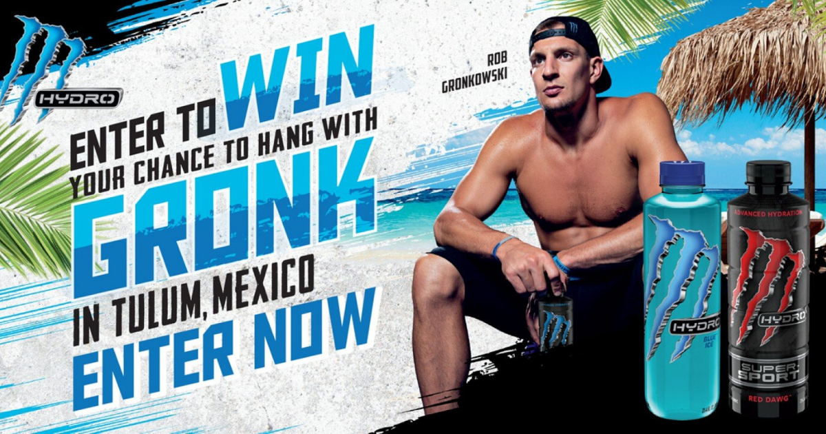 Monster Hydro Chance to Win a Training Experience with Rob Gronkowski ...