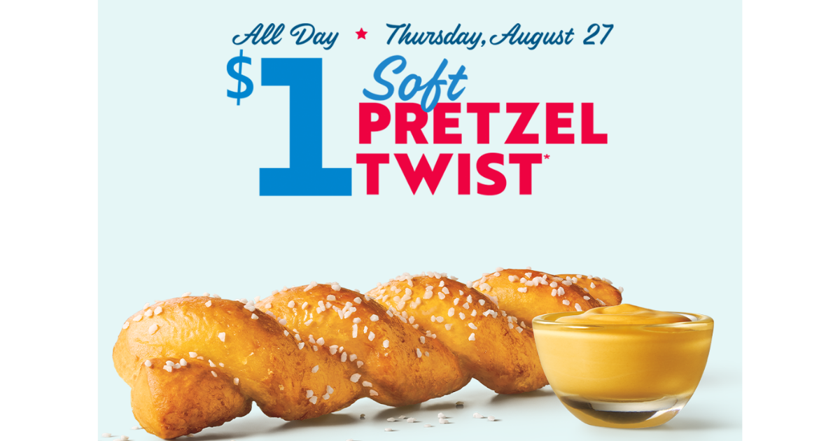 Today Only 1 Soft Pretzel Twist At Sonic The Freebie Guy® ️️️
