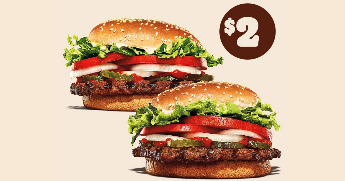 $2 Whopper or Impossible Whopper Today Only! - The Freebie Guy® ️️️