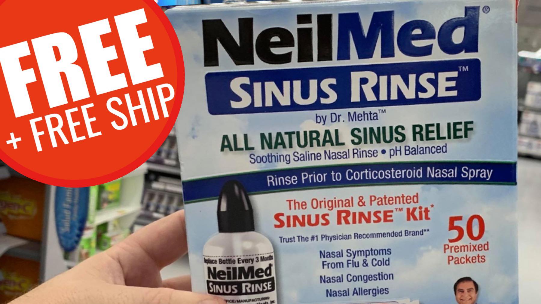 Free NeilMed Sinus Rinse or Neti Pot - The Freebie Guy® ️️️