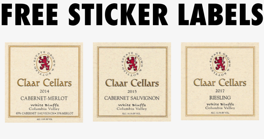 Free Claar Cellars Sticker Labels - The Freebie Guy®