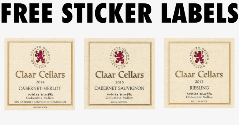 Free Claar Cellars Sticker Labels - The Freebie Guy®