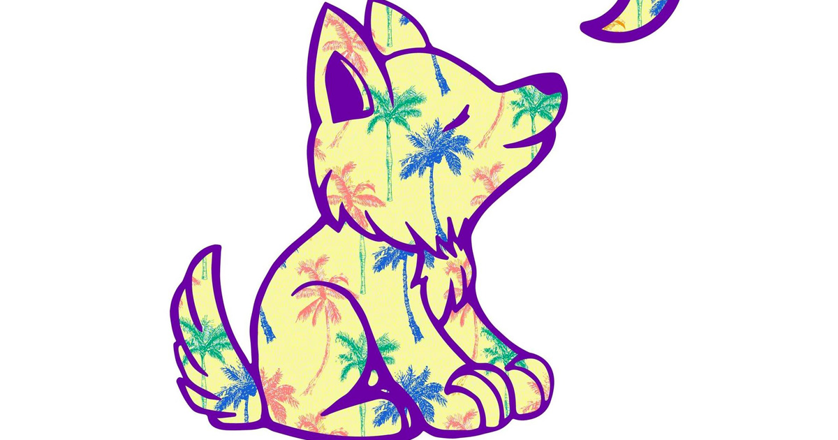 Free Whimsical Wolf Sticker - The Freebie Guy® ️️️