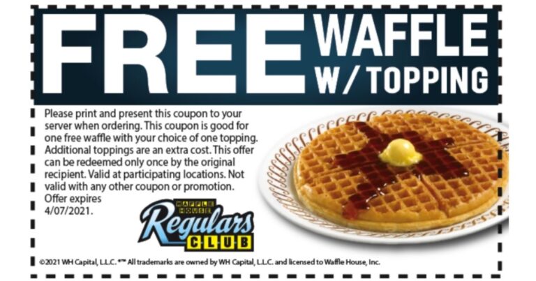 FREE Waffle with Topping at Waffle House - The Freebie Guy®