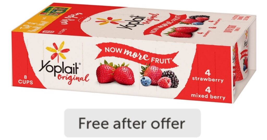 Free Yoplait Original Low Fat Yogurt 8 Pack at Walmart (Ibotta Rebate ...