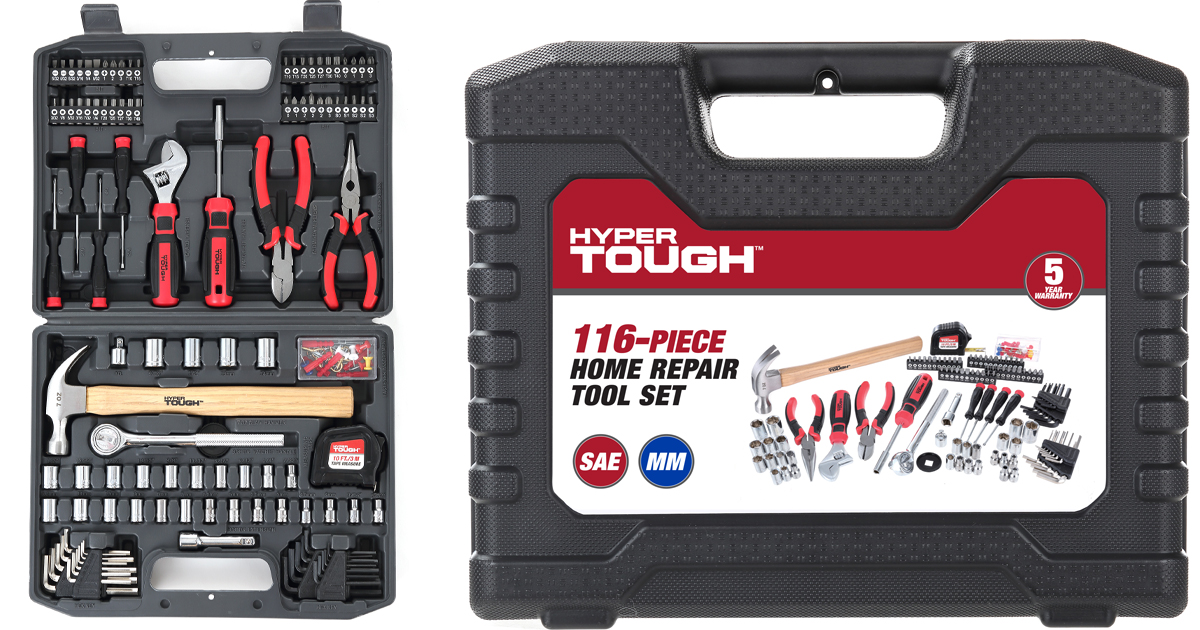 WALMART - HYPERTOUGH 116 PIECE TOOL SET ONLY $20 - The Freebie Guy® ️️️