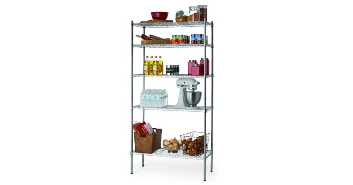 WALMART - 5 Tier Wire Shelving Unit $38 (REG. $69.99) - The Freebie Guy ...