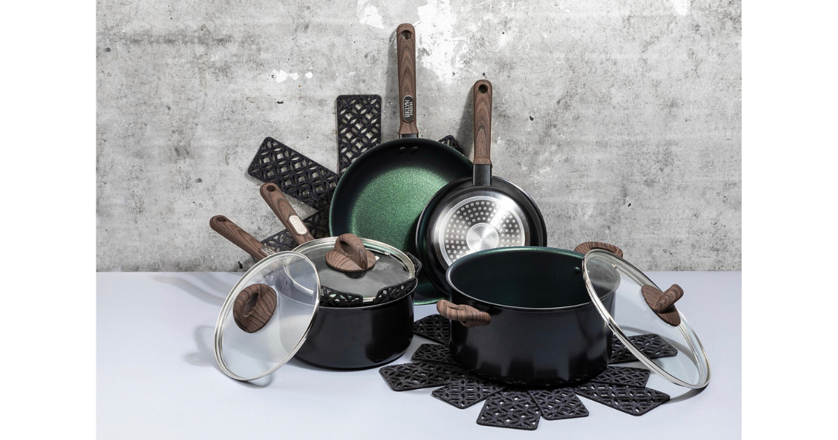 KOHL'S - Brooklyn Steel Co. Satellite 12-pc. Nonstick Cookware Set $57. ...