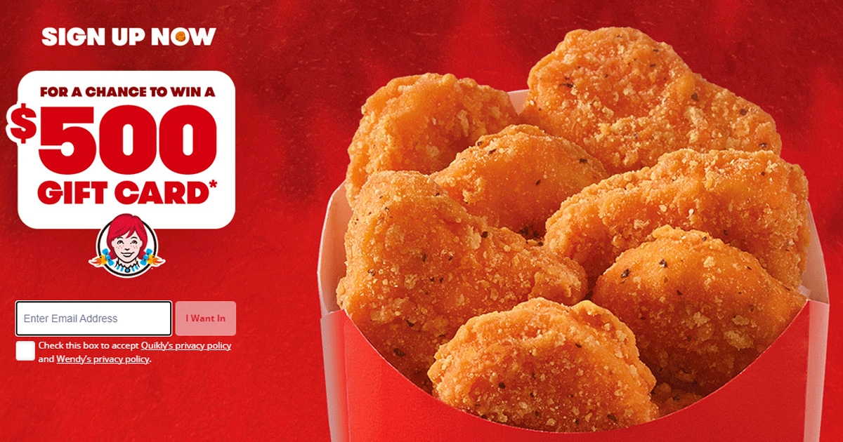 Wendy's Quikly Giveaway - Head's Up - The Freebie Guy® ️️️