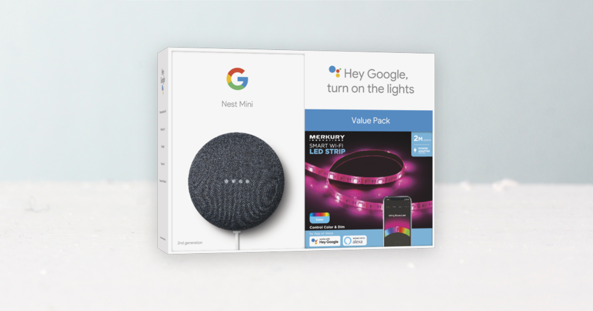 WALMART - GOOGLE NEST MINI + SMART WIFI LED STRIP LIGHT ONLY $19 - The ...
