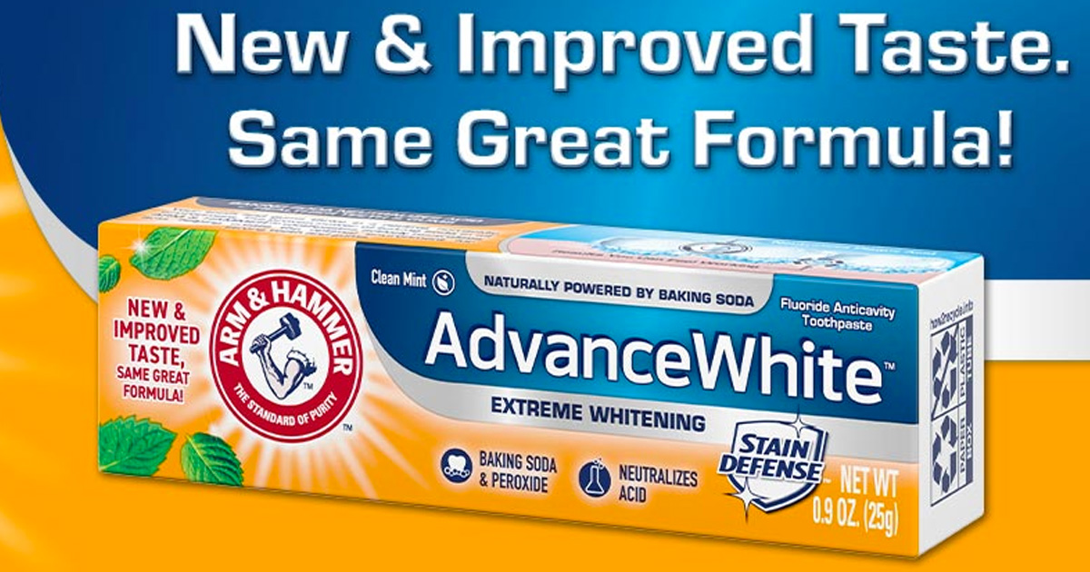 Free Arm and Hammer Advanced White Toothpaste Sample - The Freebie Guy®