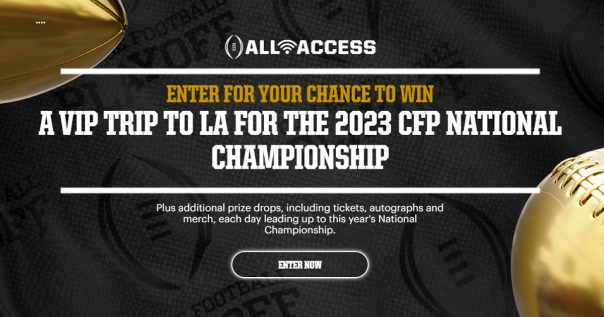 ESPN CFP All Access Sweepstakes and Instant Win - The Freebie Guy®