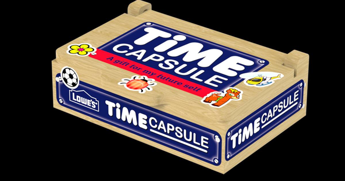 Free Time Capsule Build Kit at Lowe’s - The Freebie Guy® ️️️