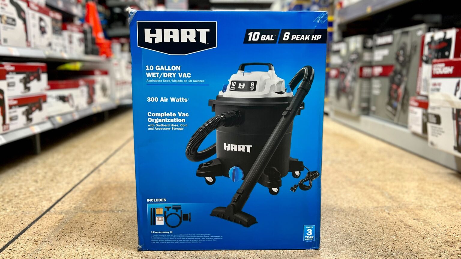 Walmart - Hart 10 Gallon 6 Peak Wet/Dry Vacuum Only $39 - The Freebie Guy®