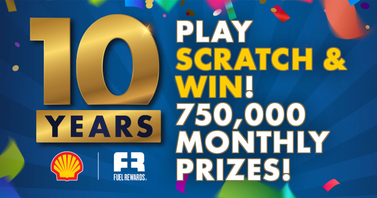 Shell Fuel Rewards 10 Year Anniversary Instant Win Game - The Freebie Guy®