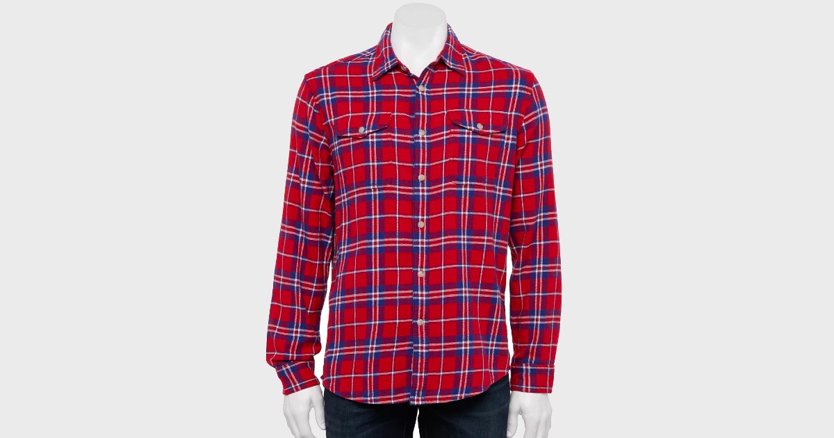 Kohl's - Men's Flannel Button Down Shirts as Low as $8.64 (Reg. $36 ...