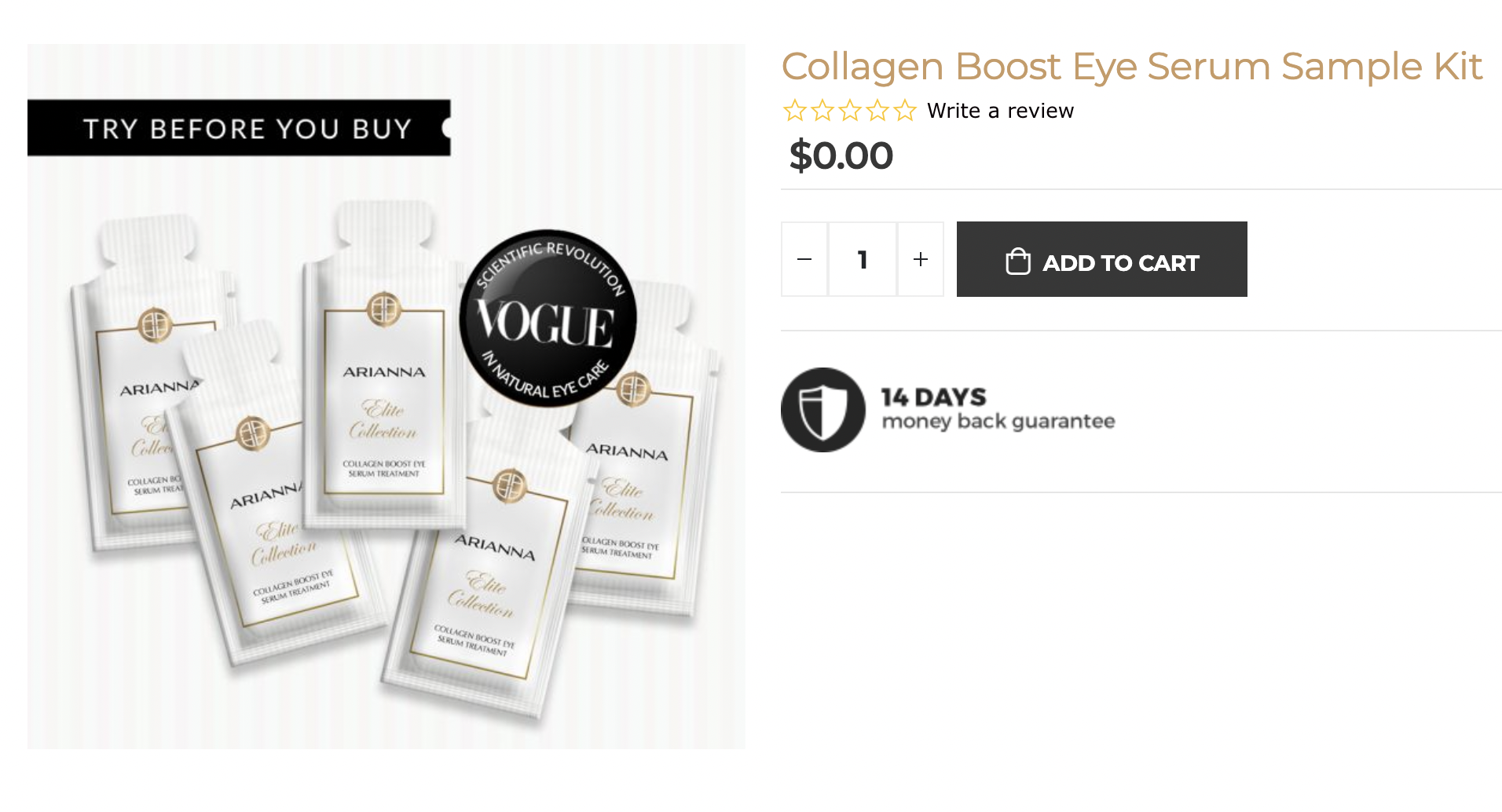 FREE SAMPLE - Collagen Boost Eye Serum Sample Kit - The Freebie Guy® ️️️