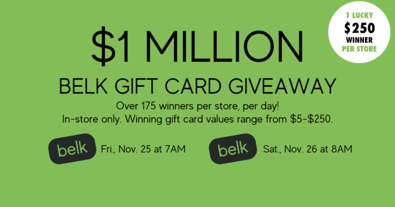 Belk $1 Million Gift Card Giveaway — Head In-Store to Win! - The ...