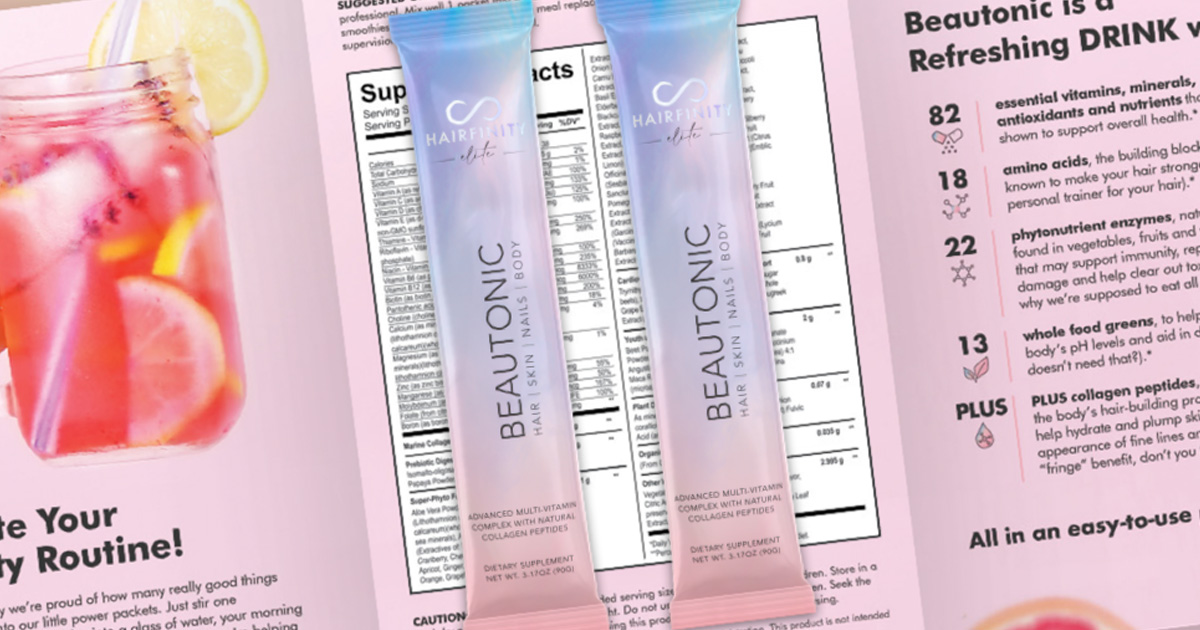 Free Sample of Beautonic Hairfinity Elite - The Freebie Guy® ️️️