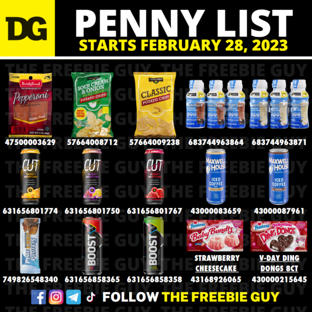 Dollar General Penny List for February 28, 2023 - The Freebie Guy®