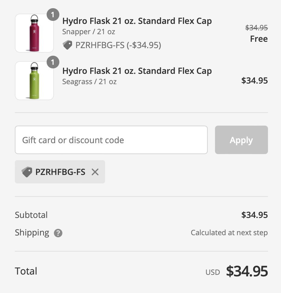Proozy - Buy 1 Get 1 FREE Hydro Flask + Free Shipping - The Freebie Guy®