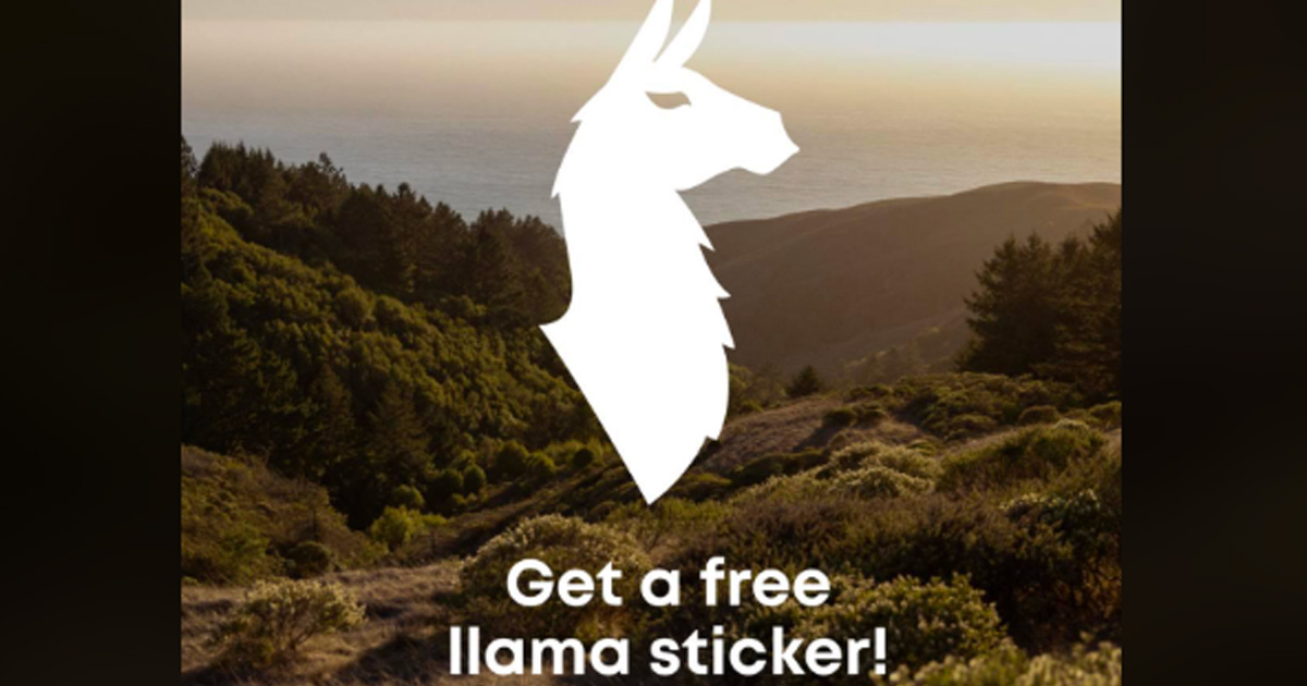 Free Llama Sticker from Cotopaxi - The Freebie Guy® ️️️