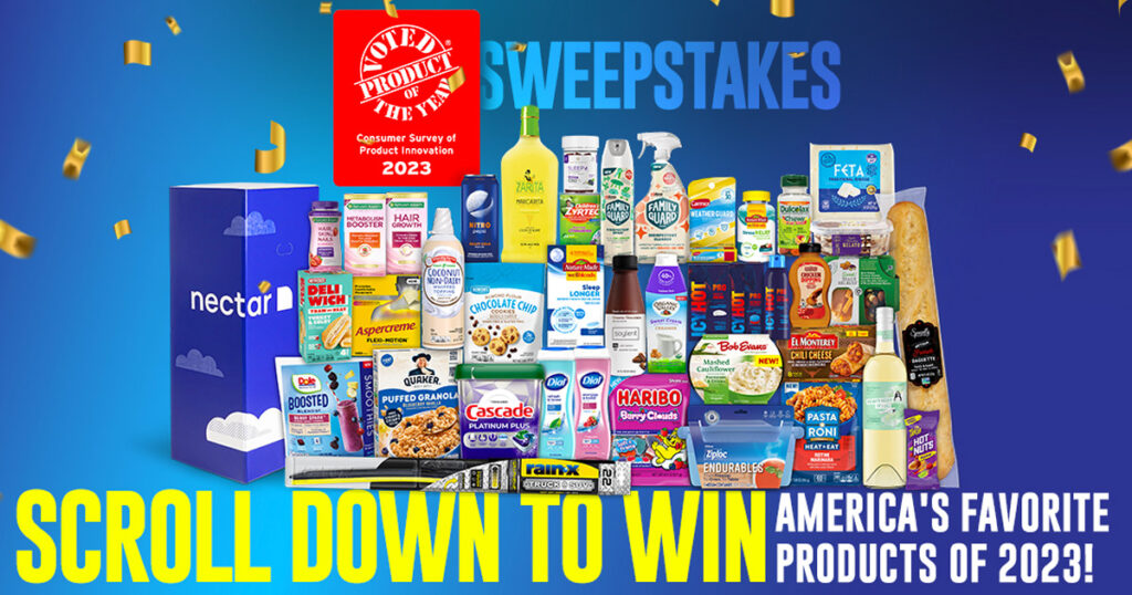 Product of the Year USA Sweepstakes - The Freebie Guy®