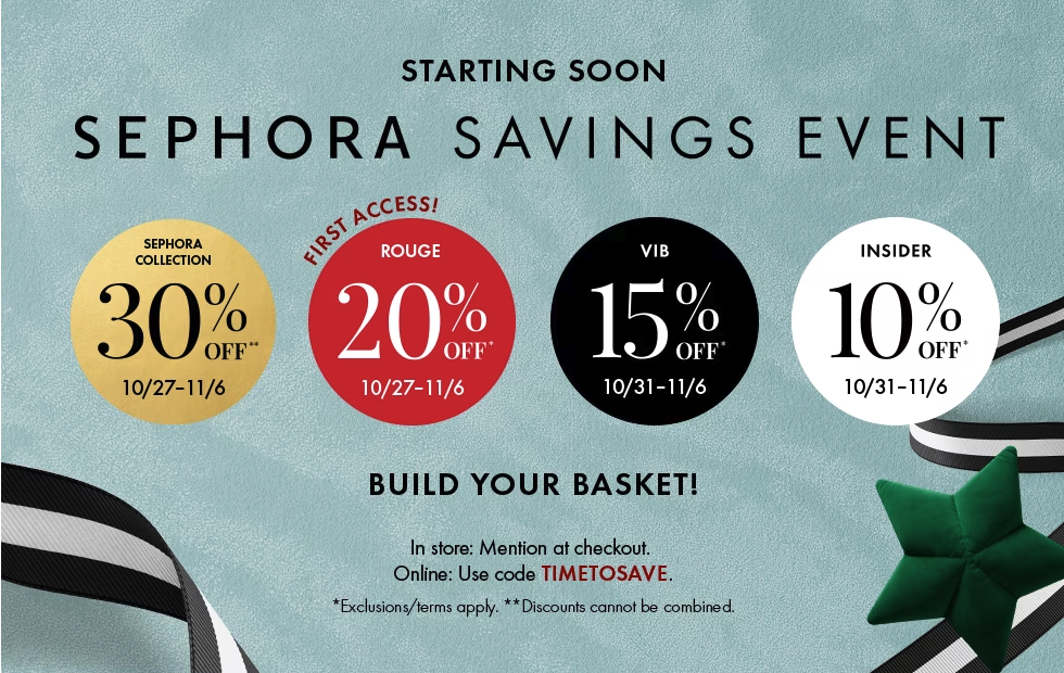Sephora Fall Savings Event Ends Tonight! | RARE Savings on Prestige ...