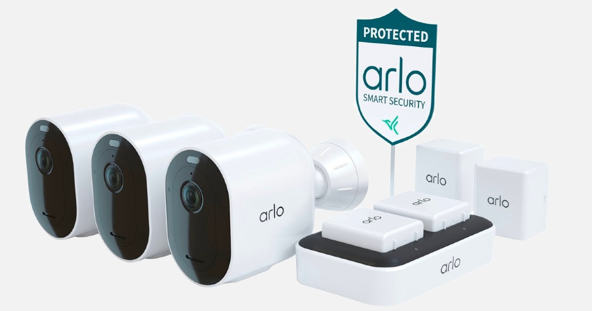 Today Only! Arlo Pro 4 Spotlight Camera Security Bundle Only $279 (Reg ...