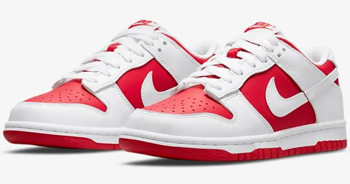 Nike Dunk Low Sneakers In Red IN STOCK NOW - The Freebie Guy® ️️️