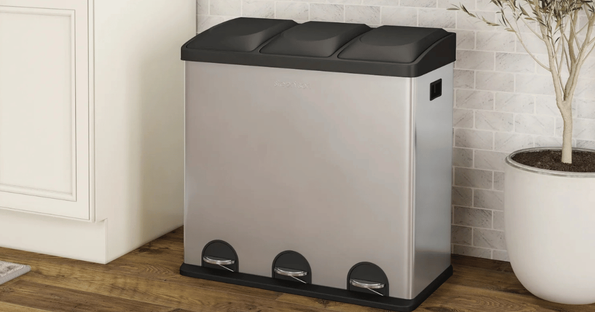 Step N' Sort 16-Gallon 3-Compartment Garbage Can & Recycling Only $43. ...