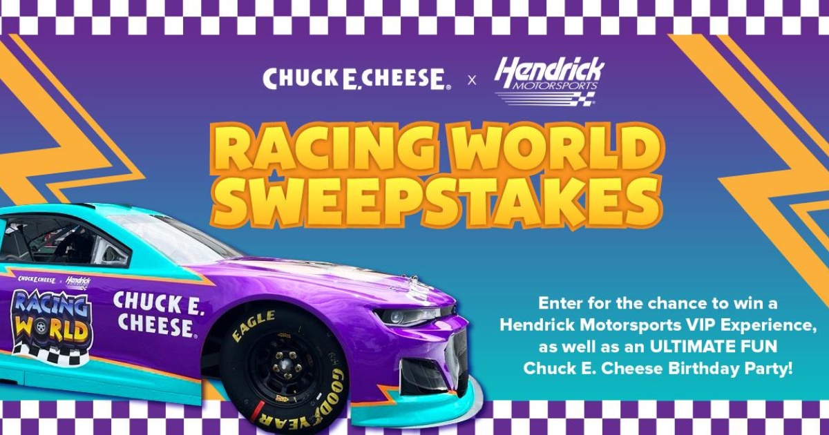 Chuck E. Cheese Racing World Sweepstakes - The Freebie Guy®