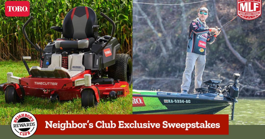 TSC Neighbor's Club Toro Sweepstakes - The Freebie Guy®