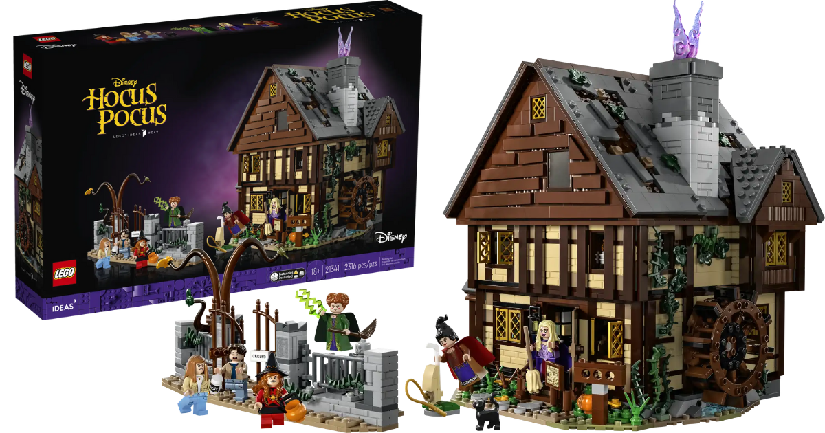 NOW AVAILABLE! LEGO Disney Hocus Pocus: The Sanderson Sisters' Cottage ...