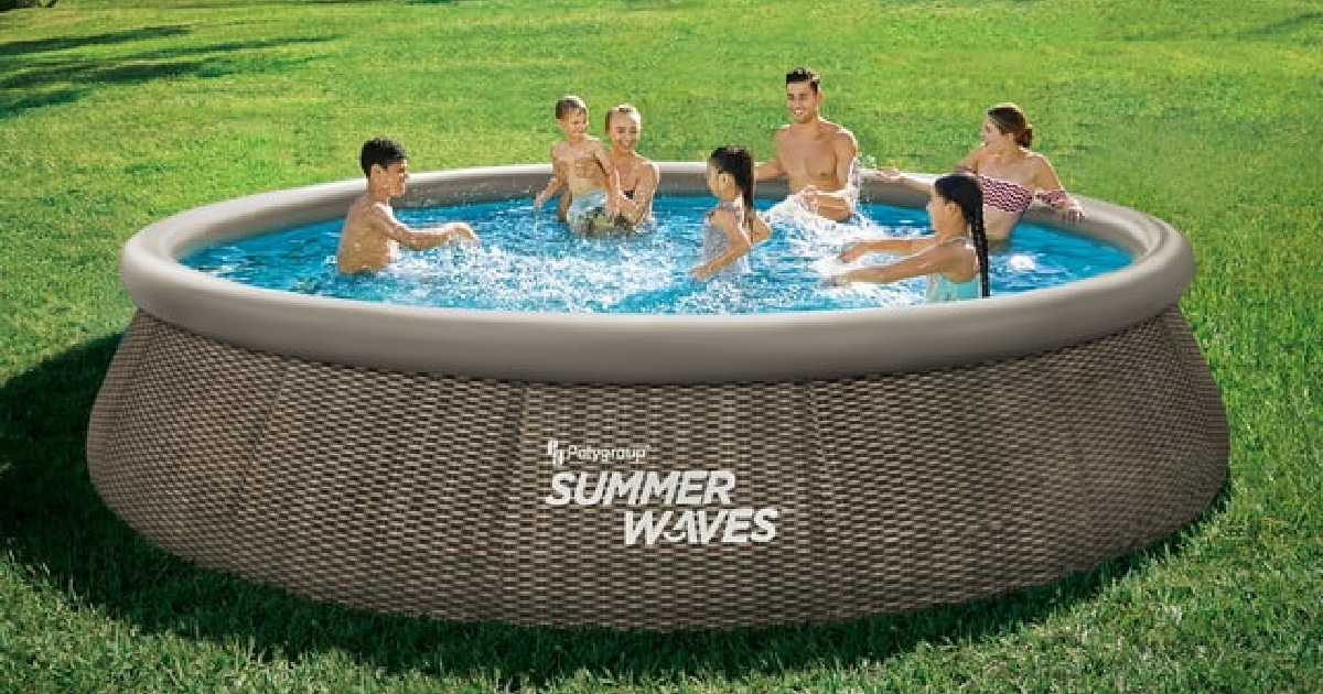 Pool Sale at Walmart! Summer Waves 15 ft Dark Double Rattan Quick Set ...