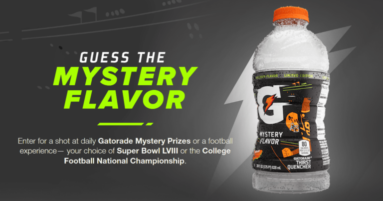 Gatorade Mystery Flavor Instant Win Game and Sweepstakes - The Freebie Guy®