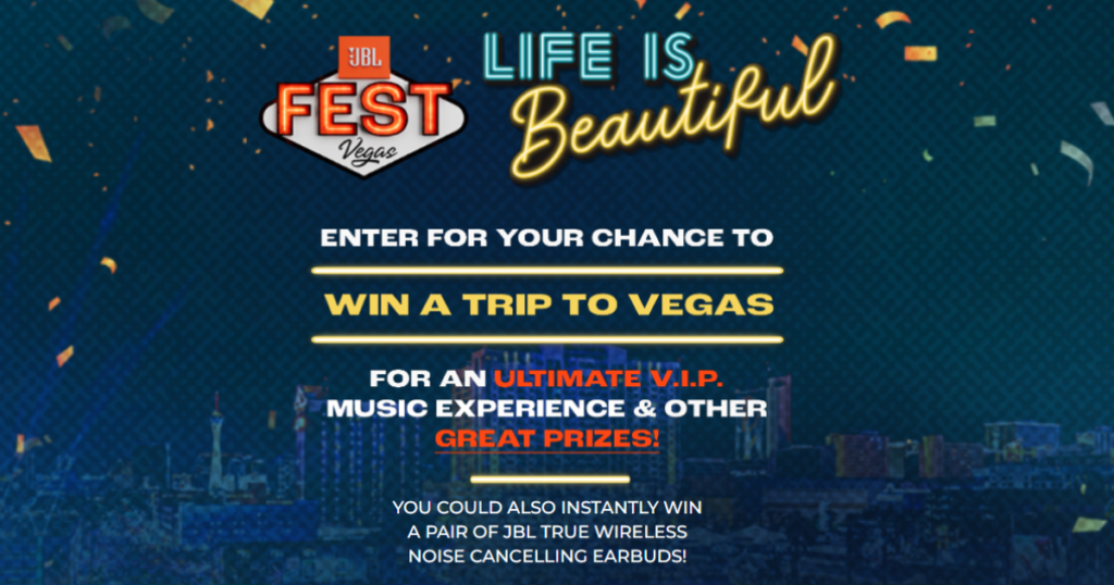 JBL Fest Sweepstakes & Instant Win Game - The Freebie Guy®