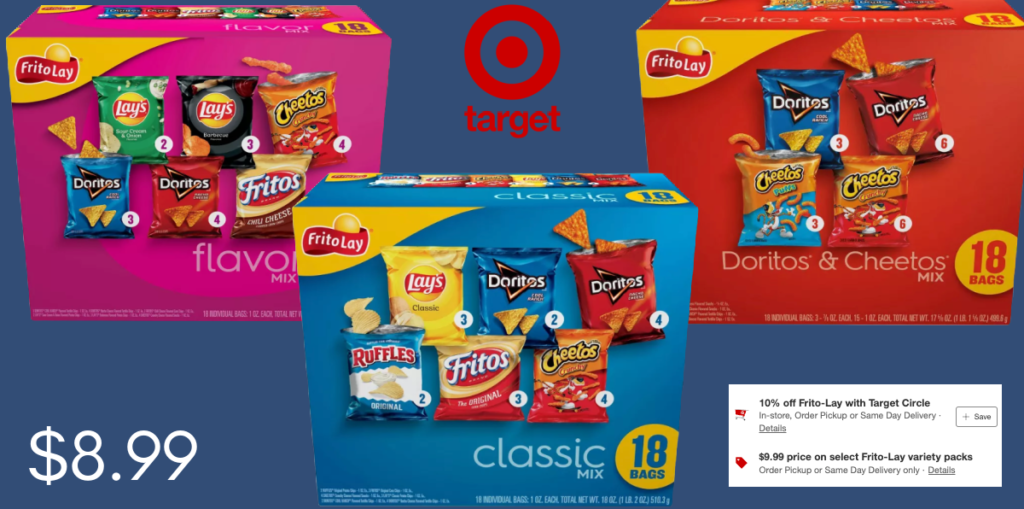 Ends Today! Frito Lay Variety Packs Just $8.99 at Target (Reg $13 ...