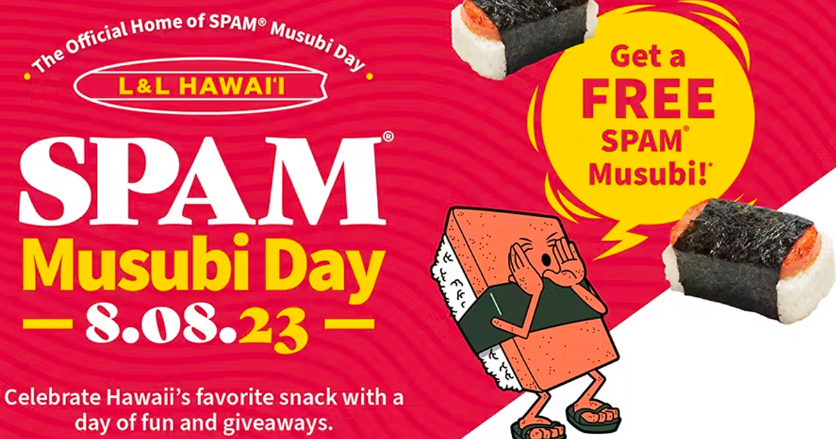 Free Spam Musubi at L&L Hawai'i - The Freebie Guy® ️️️