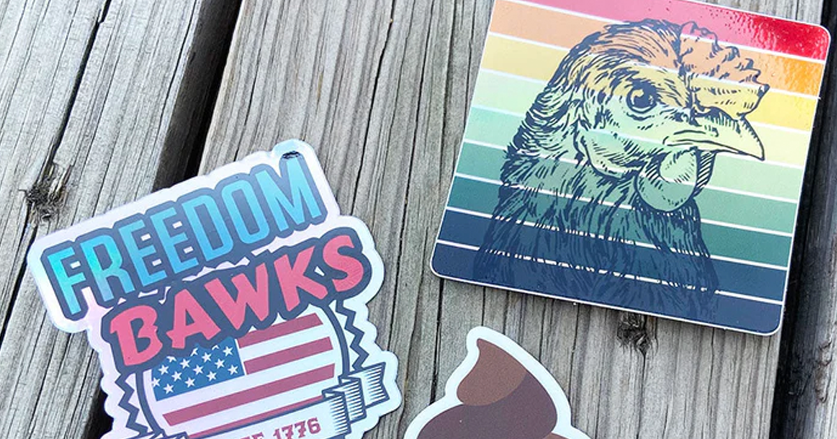 Free Chicken Stickers! - The Freebie Guy® ️️️