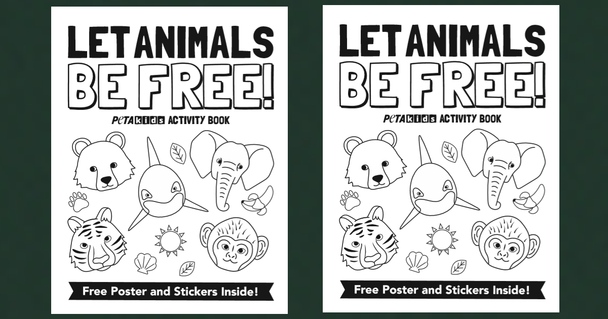 Free "Let Animals Be Free" Activity Book from PETA - The Freebie Guy® ️️️