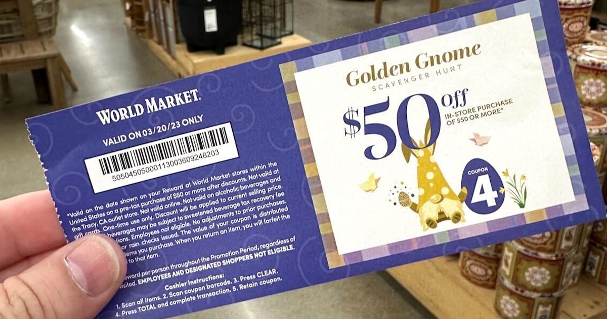 Win up to $100 in the World Market Scavenger Hunt - The Freebie Guy® ️️️