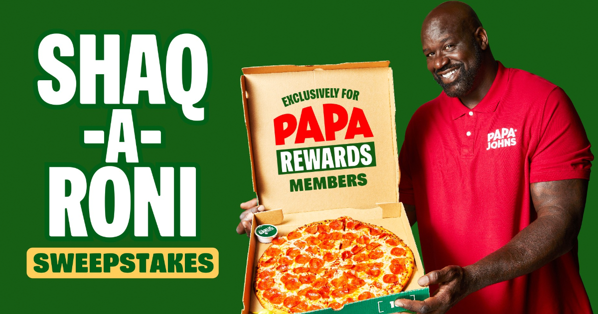 The Papa Rewards “Shaq-a-Roni” Sweepstakes - The Freebie Guy®