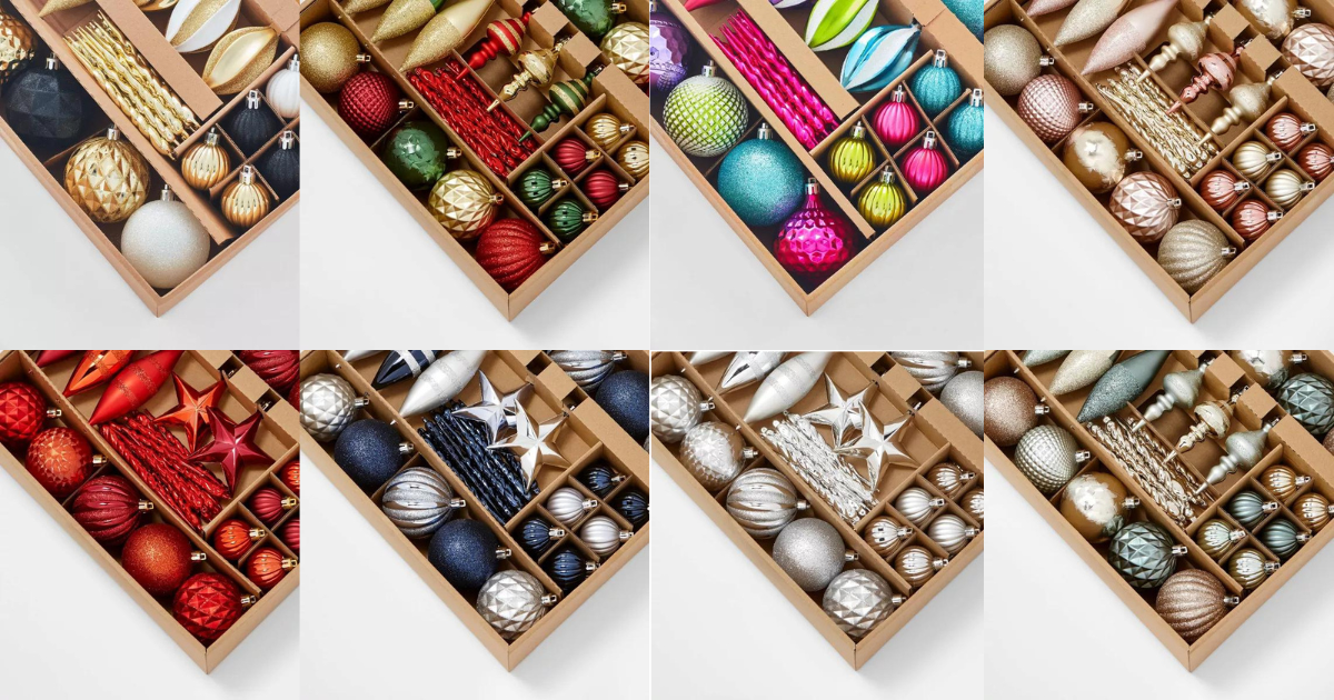 WOW! 40 Count Wondershop Shatterproof & Plastic Ornament Sets Only $10 ...