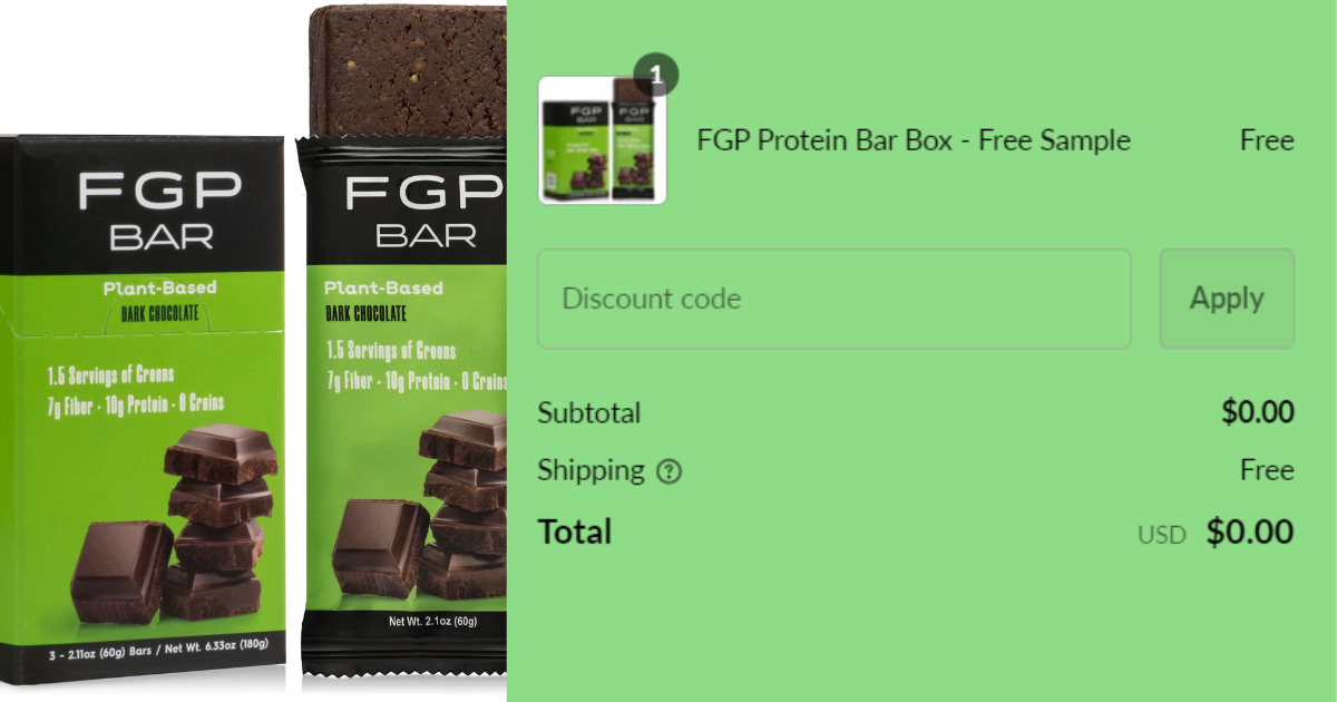 Free FGP Protein Bar Box Sample + Free Shipping - The Freebie Guy® ️️️