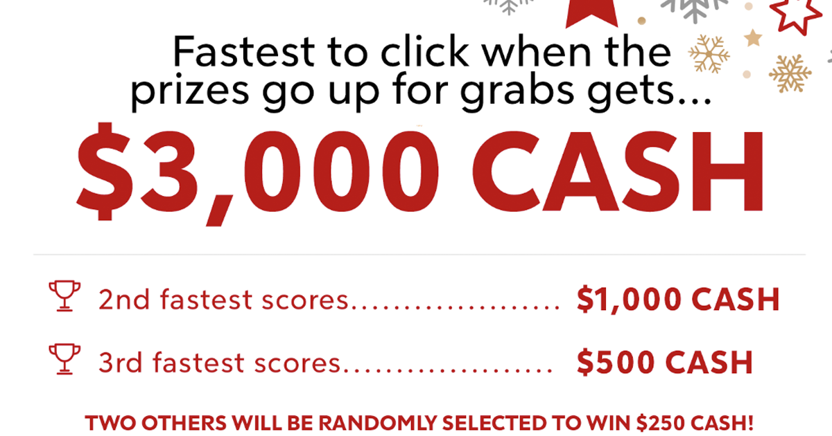 Rocket Mortgage Winter Windfall Quikly Sweepstakes - Head's Up - The Freebie Guy® ️️️