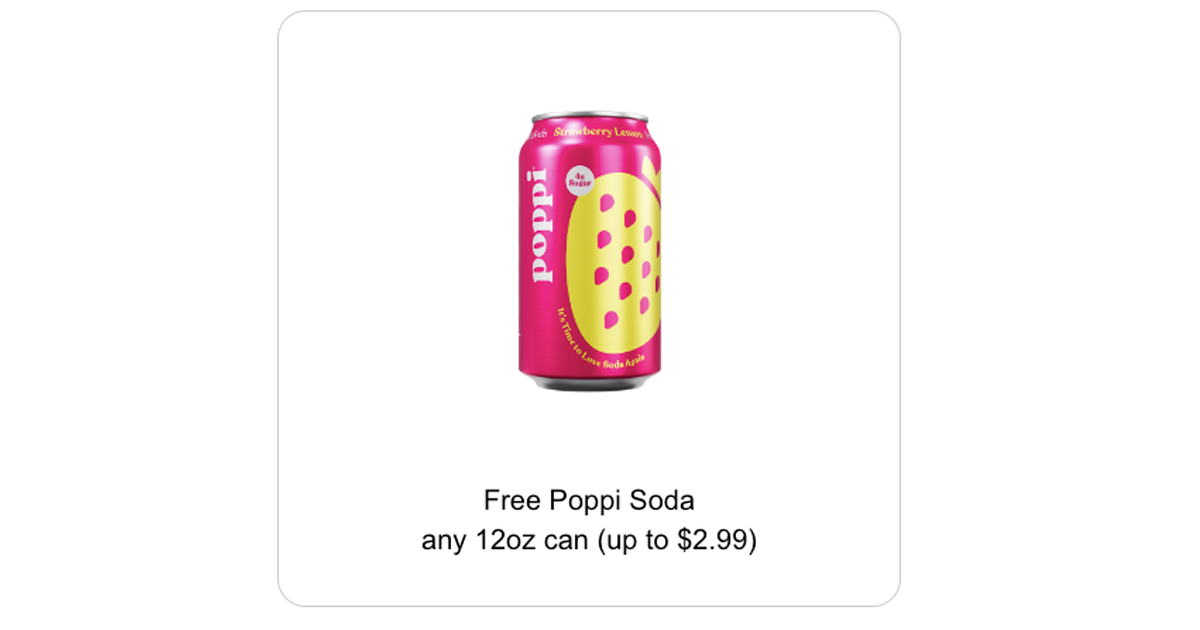 Free 12oz Can of Poppi Soda - Redeem In-Store! - The Freebie Guy® ️️️