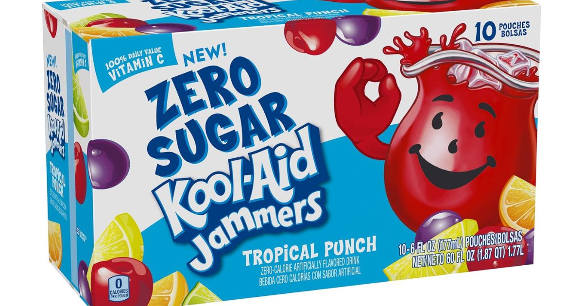 Kool-Aid Jammers Tropical Punch Zero Sugar 10-Pack Only $1.90 on Amazon ...