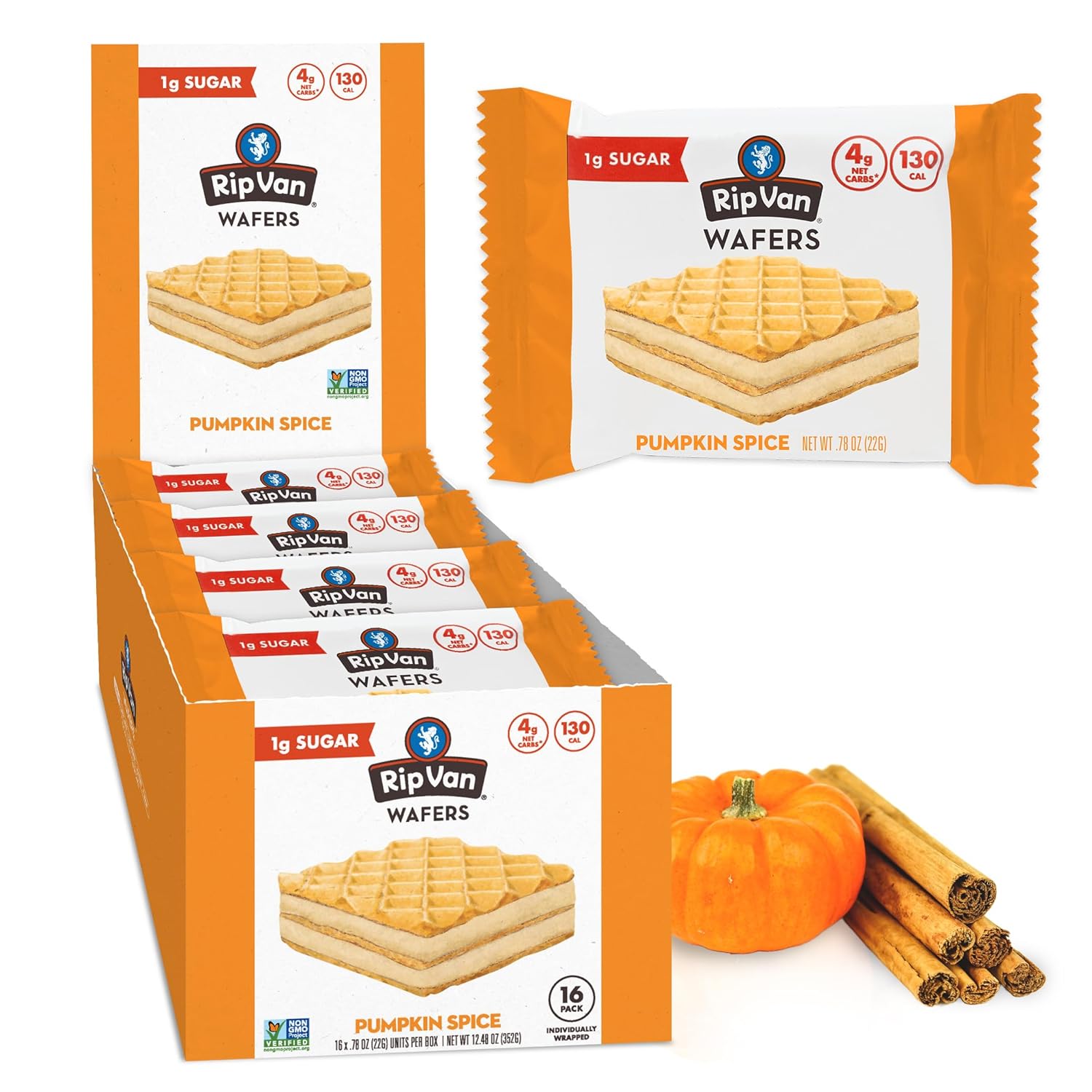 Rip Van Keto Pumpkin Spice Wafer Cookies 12-Pack Only $9.xx (Reg $22 ...